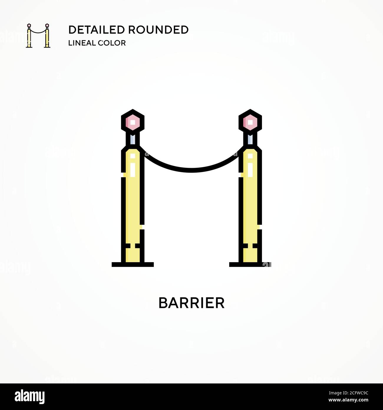 Barrier vector icon. Modern vector illustration concepts. Easy to edit ...