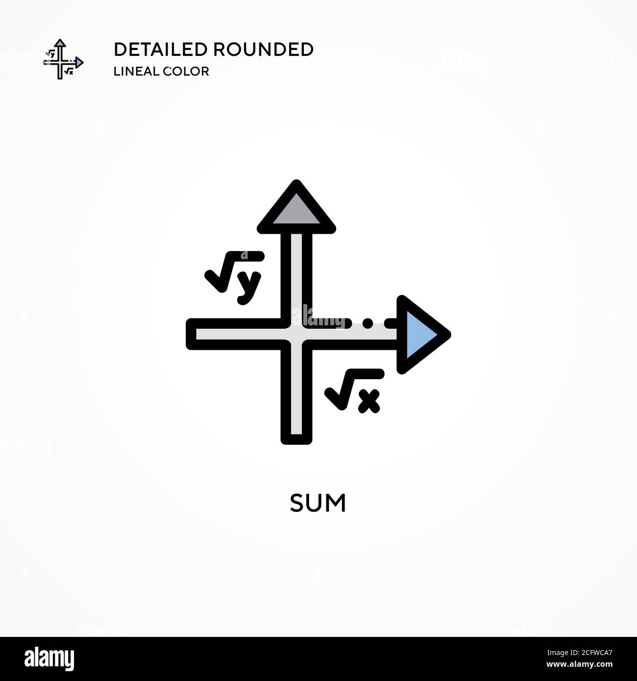 Sum vector icon. Modern vector illustration concepts. Easy to edit and ...