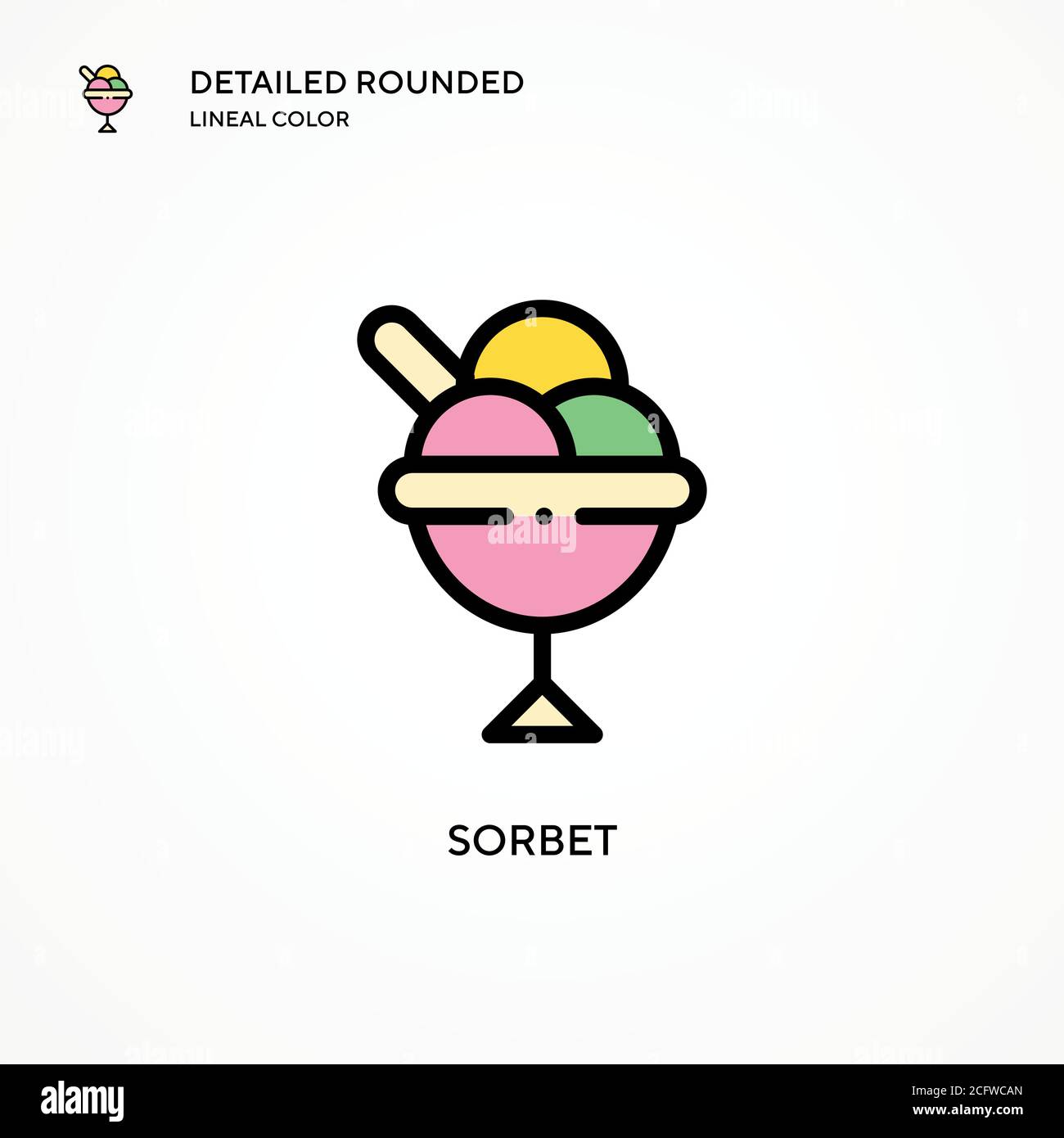 Sorbet vector icon. Modern vector illustration concepts. Easy to edit ...