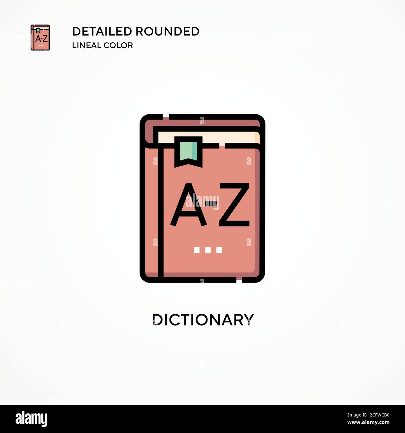 Dictionary vector icon. Modern vector illustration concepts. Easy to ...
