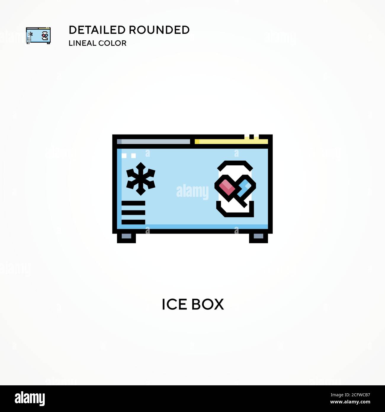 Ice box vector icon. Modern vector illustration concepts. Easy to edit ...
