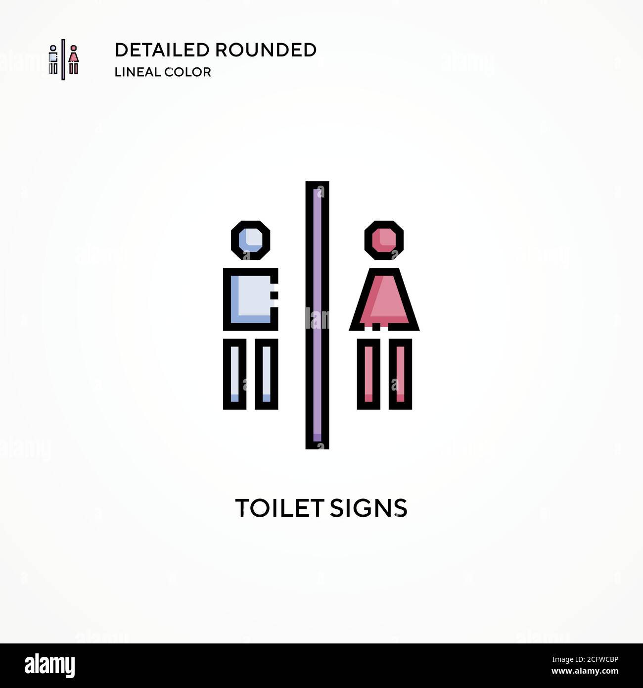 Toilet signs vector icon. Modern vector illustration concepts. Easy to ...