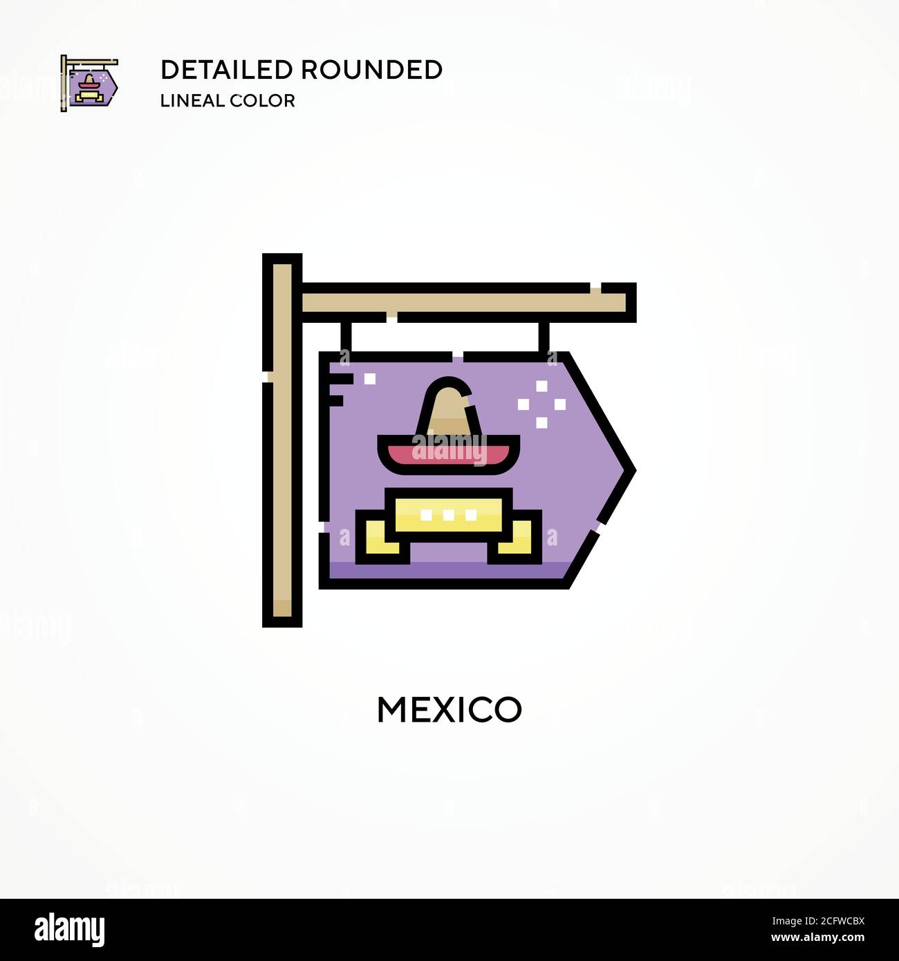 Mexico vector icon. Modern vector illustration concepts. Easy to edit ...