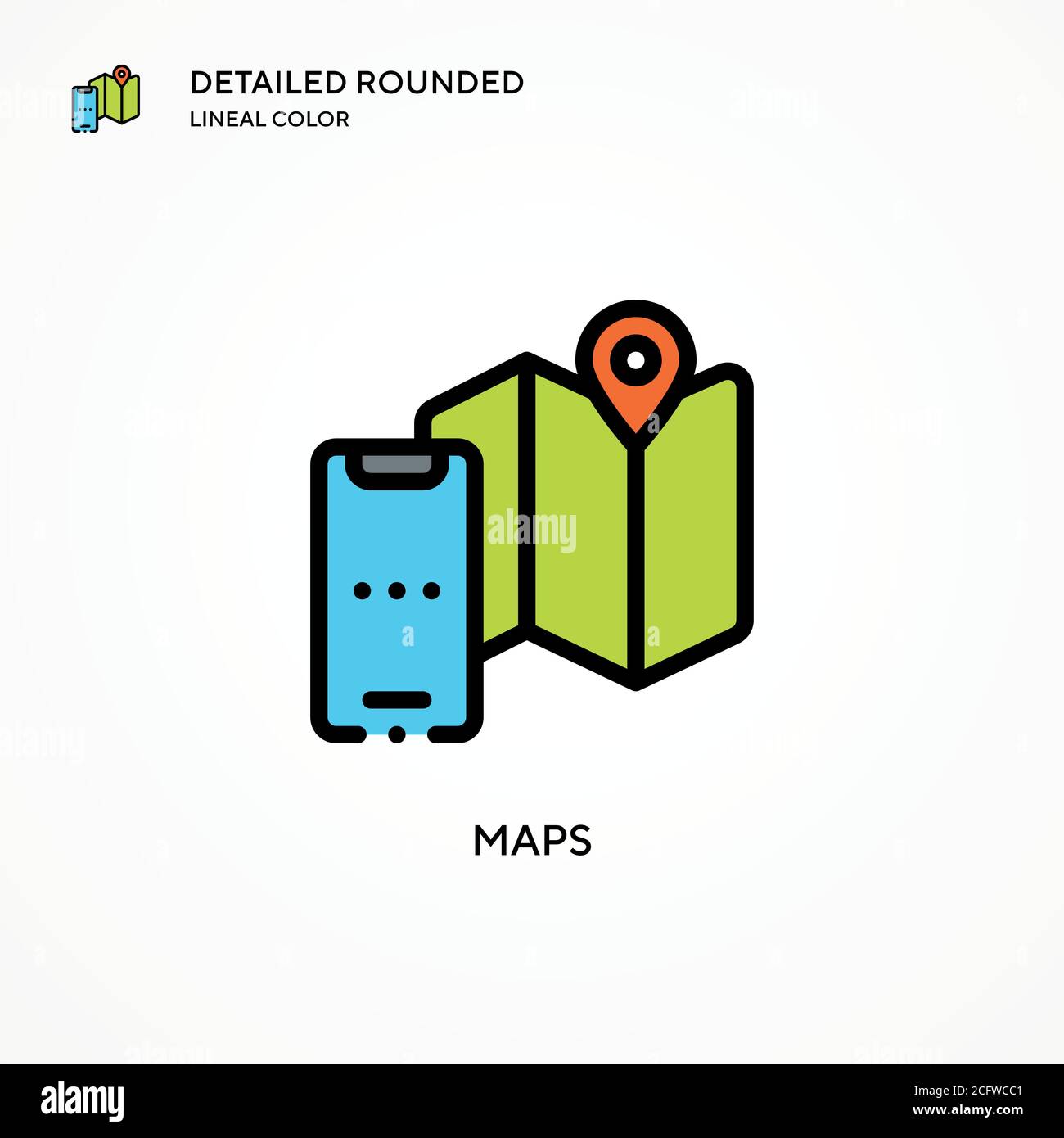 Maps vector icon. Modern vector illustration concepts. Easy to edit and ...