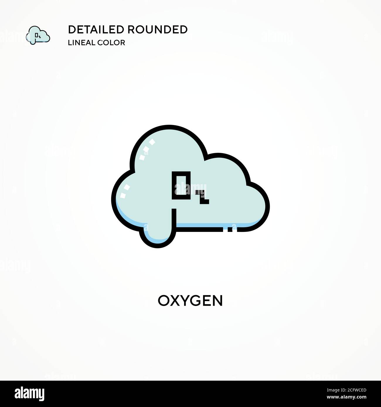 Oxygen vector icon. Modern vector illustration concepts. Easy to edit ...