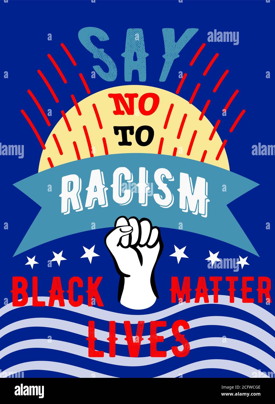 Anti racism demonstration Stock Vector Images - Alamy