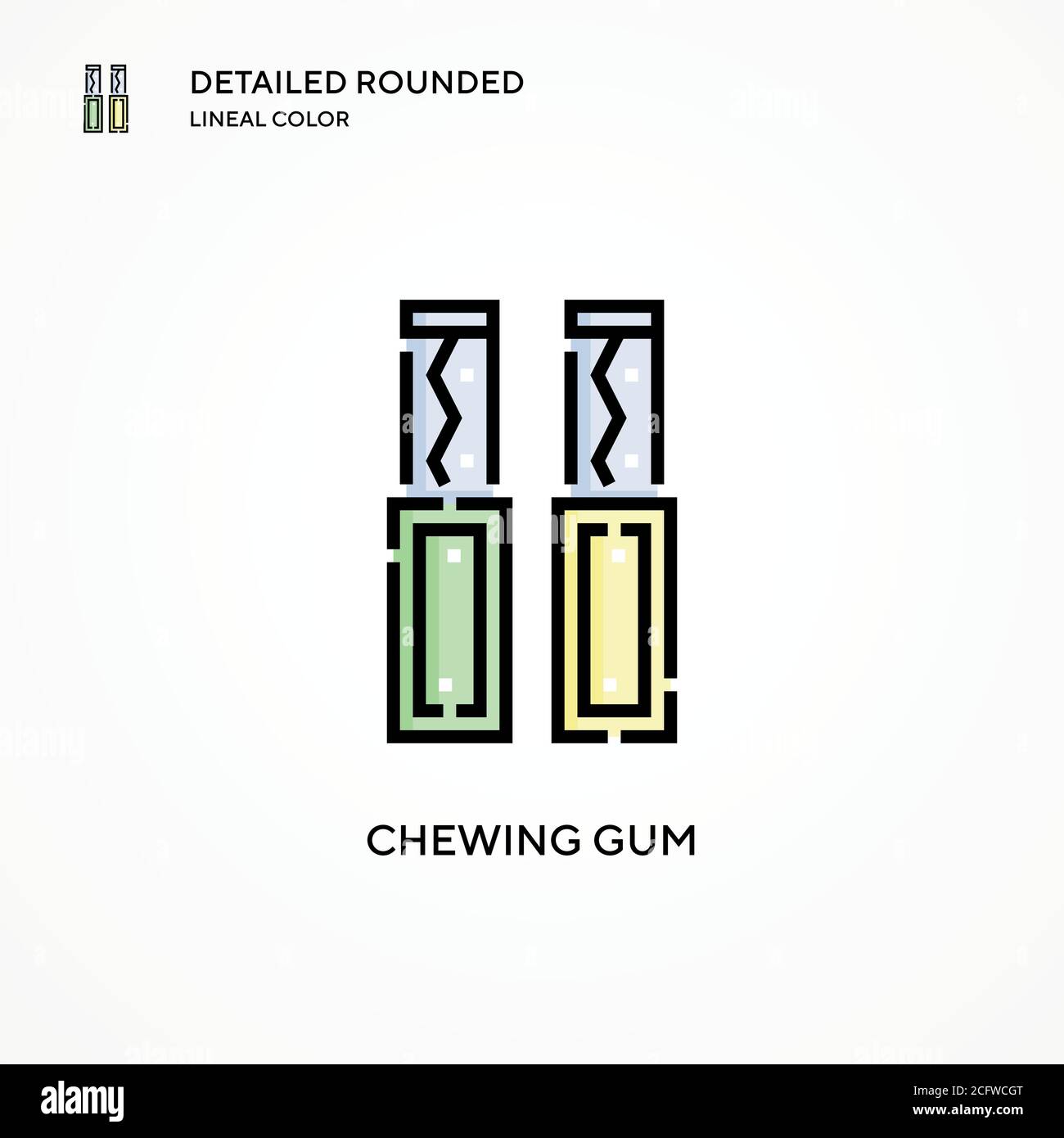 Chewing gum vector icon. Modern vector illustration concepts. Easy to ...