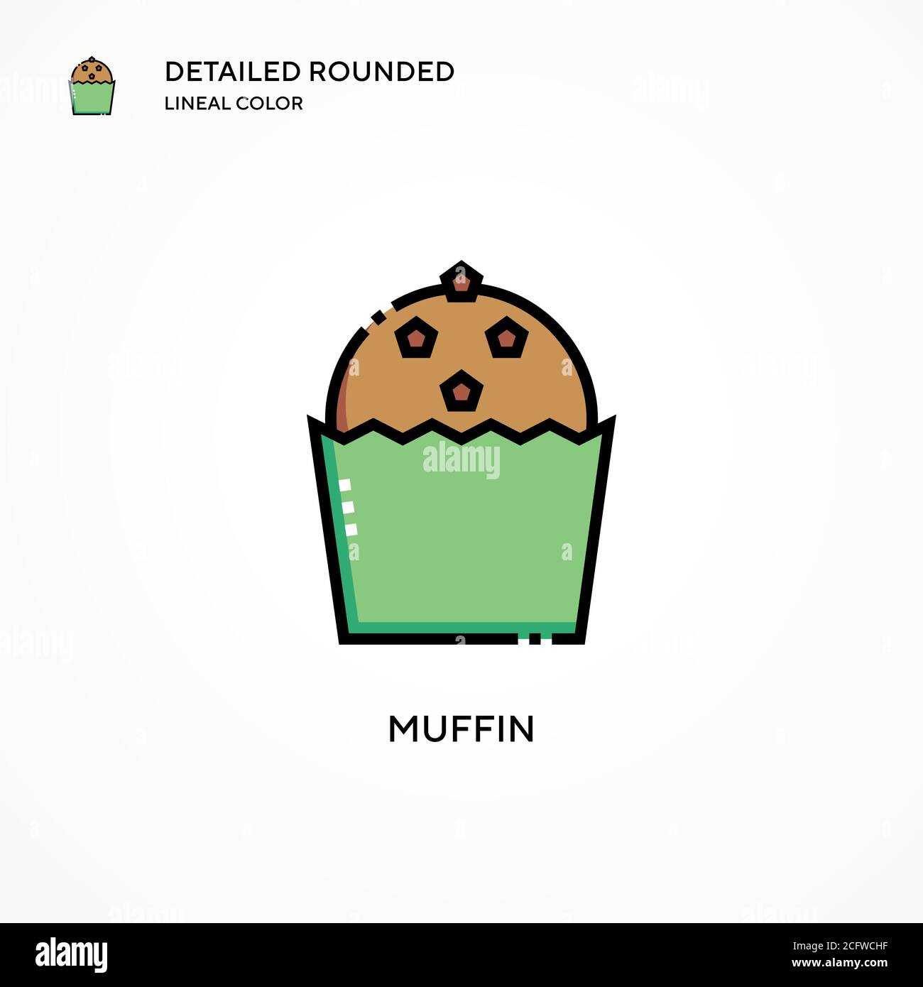 Muffin vector icon. Modern vector illustration concepts. Easy to edit ...