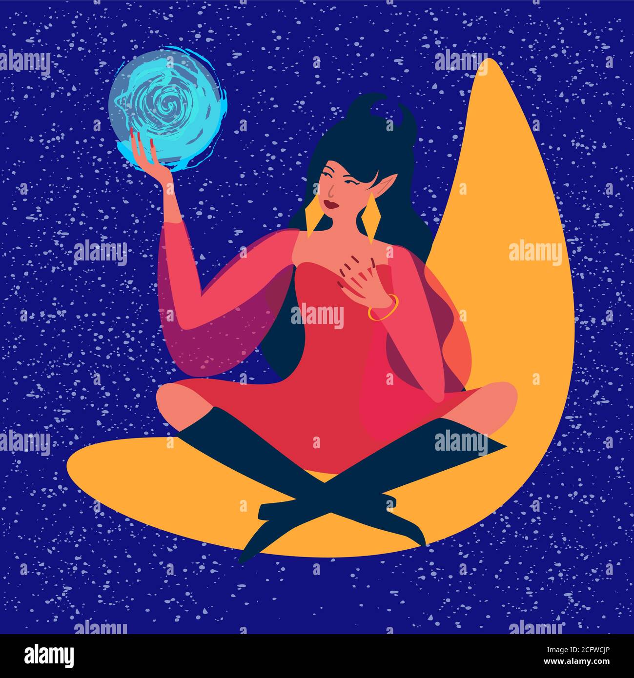 Cartoon psychic woman Stock Vector Images - Alamy
