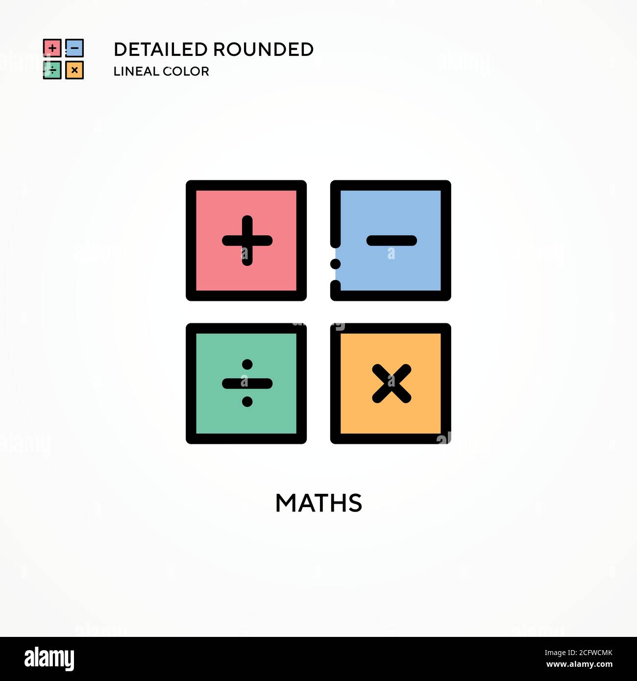 Maths vector icon. Modern vector illustration concepts. Easy to edit ...