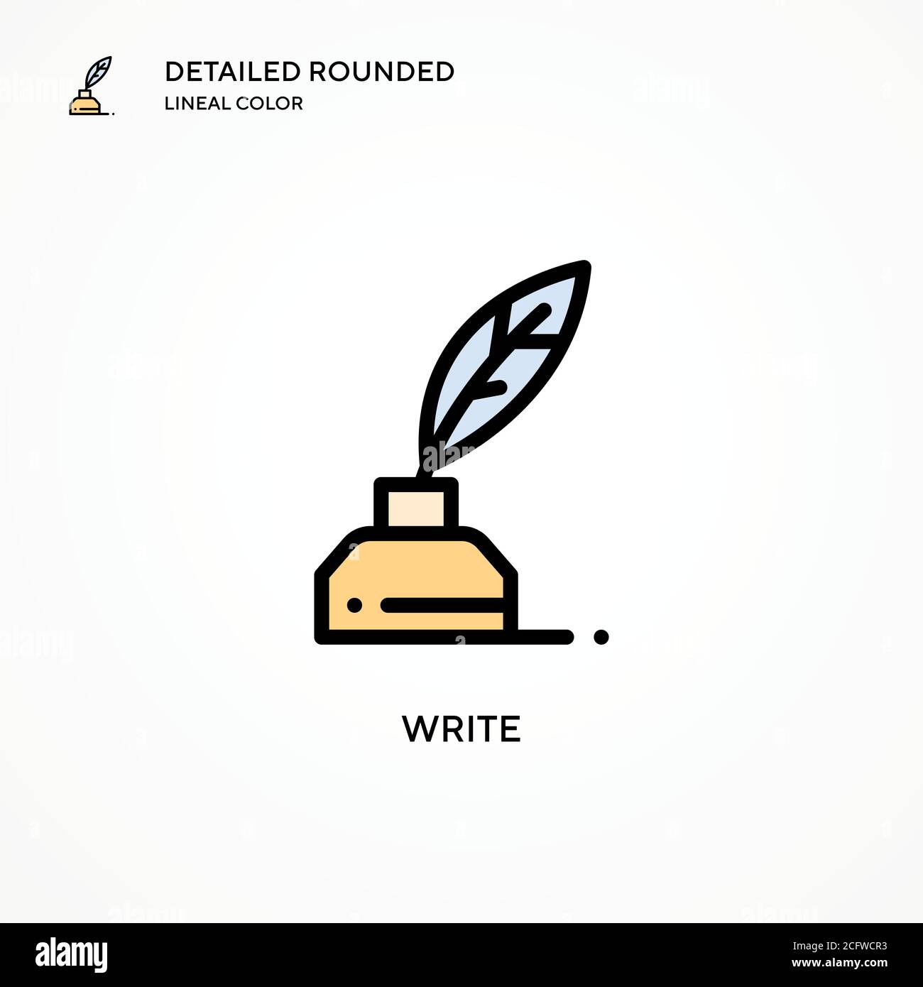 Write vector icon. Modern vector illustration concepts. Easy to edit ...