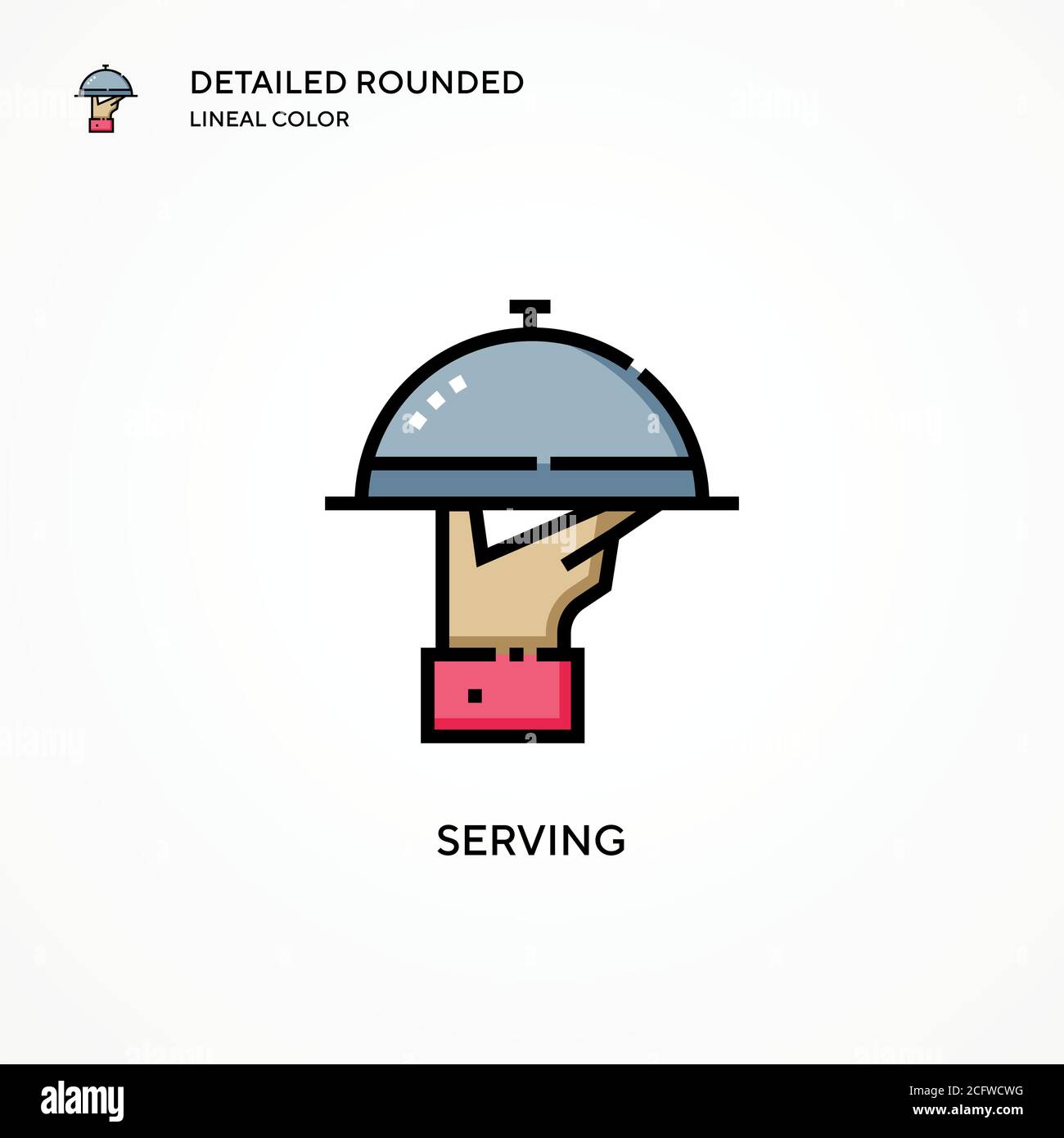 Serving vector icon. Modern vector illustration concepts. Easy to edit ...
