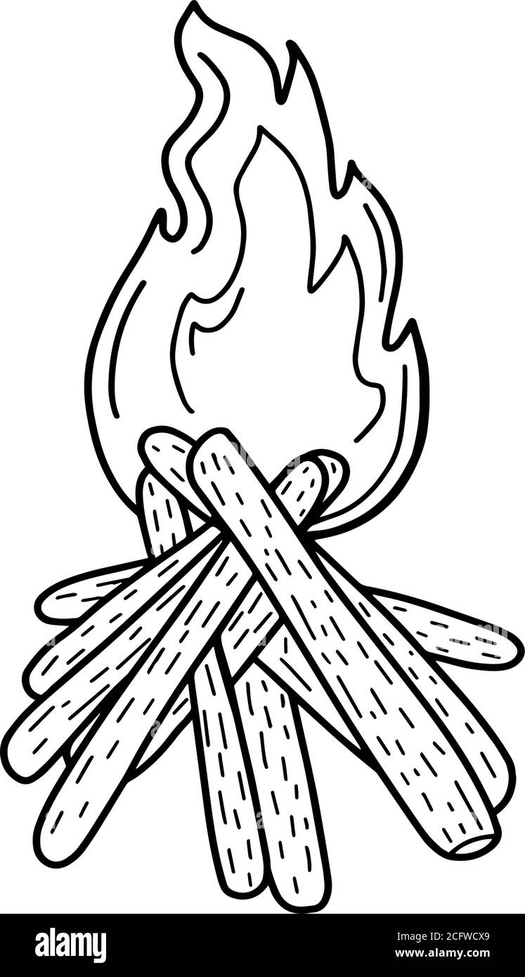 Wood Fire Stock Vector Images - Alamy