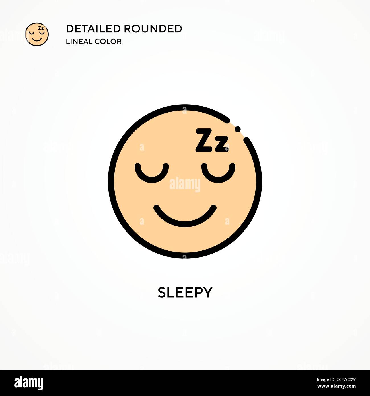 Sleepy vector icon. Modern vector illustration concepts. Easy to edit ...