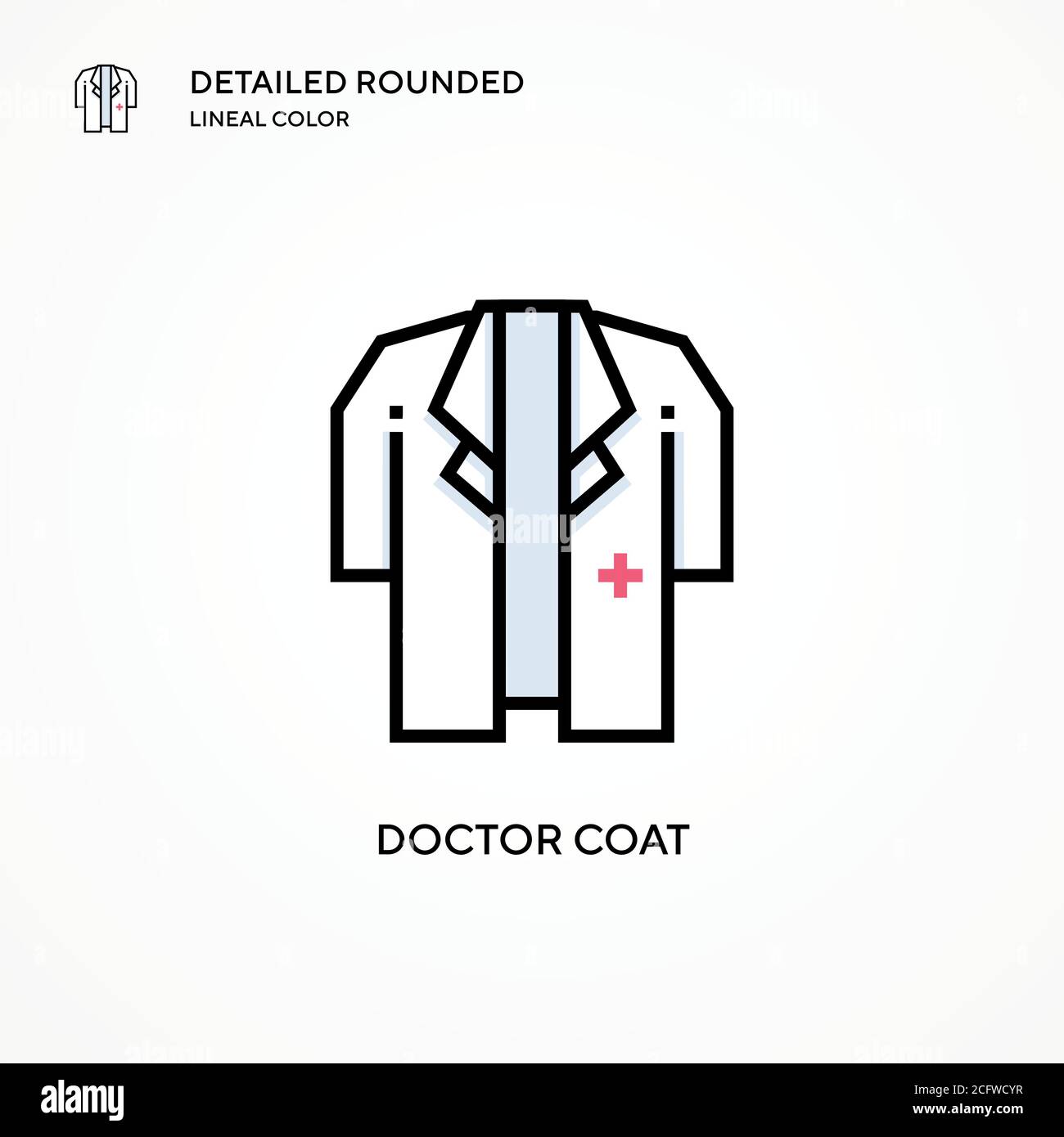 Doctor coat vector icon. Modern vector illustration concepts. Easy to ...