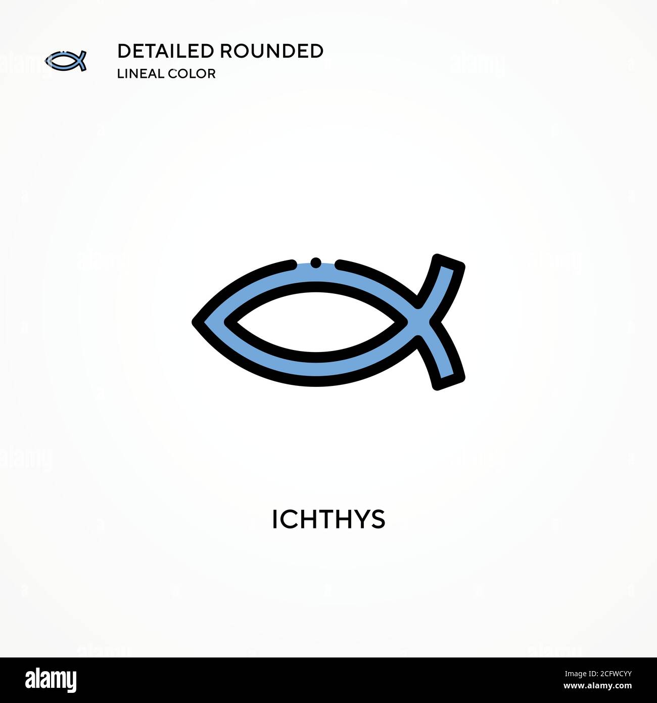 Ichthys vector icon. Modern vector illustration concepts. Easy to edit ...