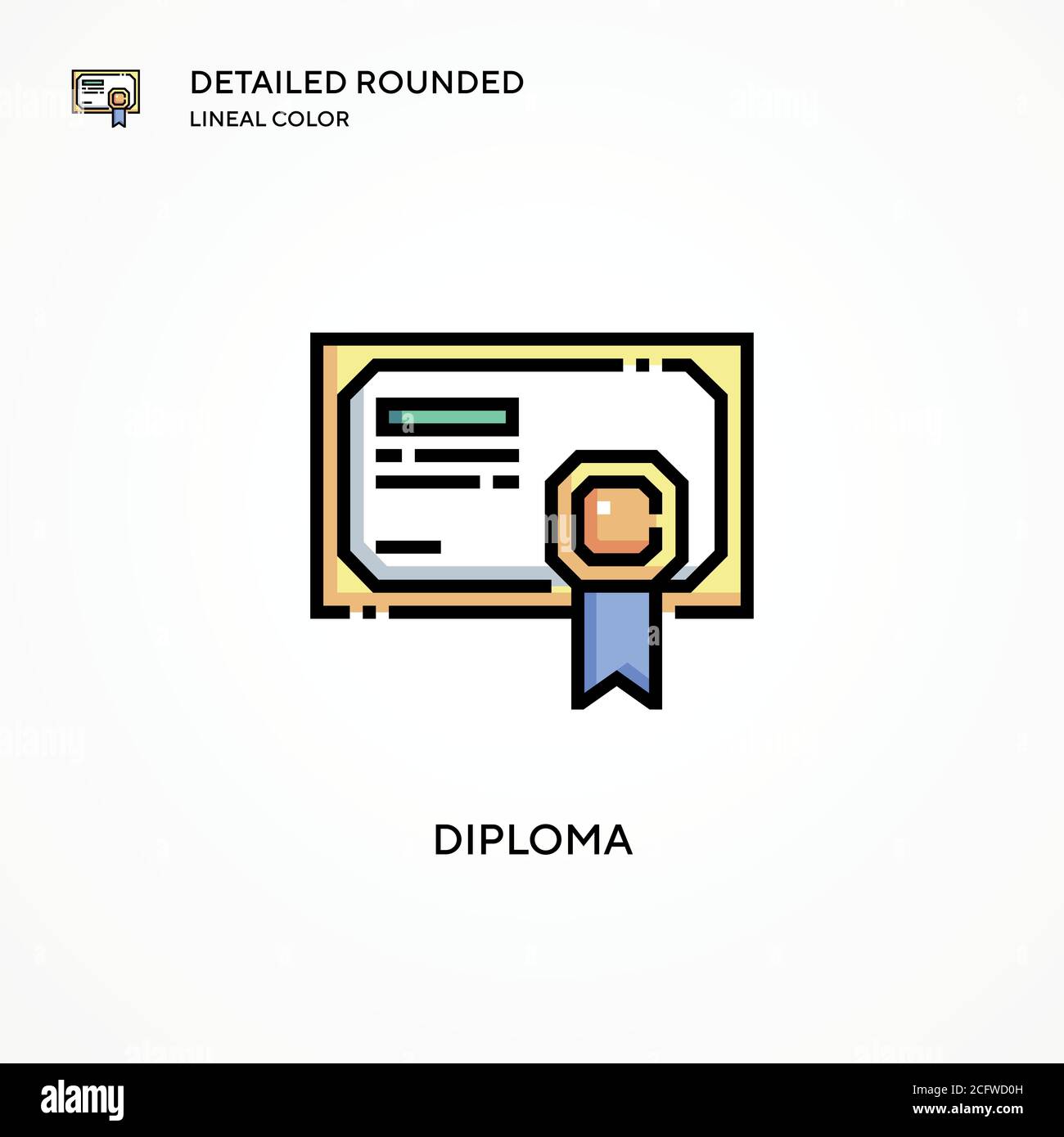 Diploma vector icon. Modern vector illustration concepts. Easy to edit ...