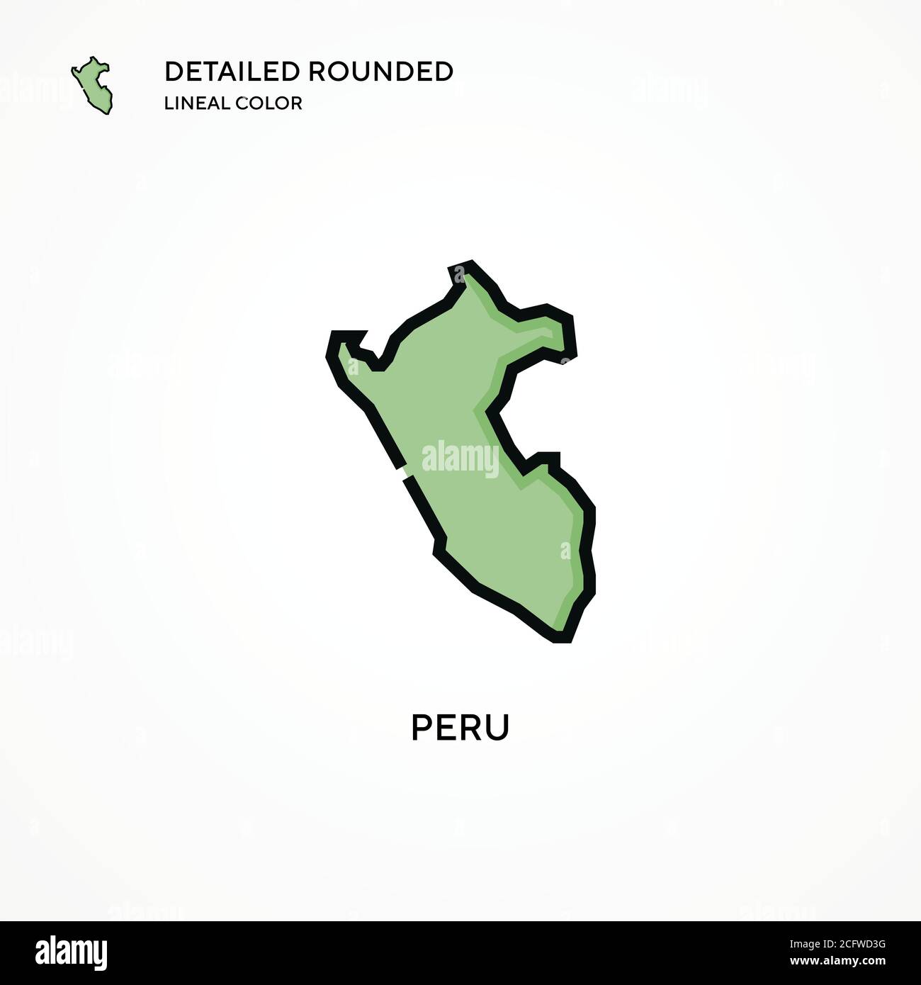 Peru vector icon. Modern vector illustration concepts. Easy to edit and ...