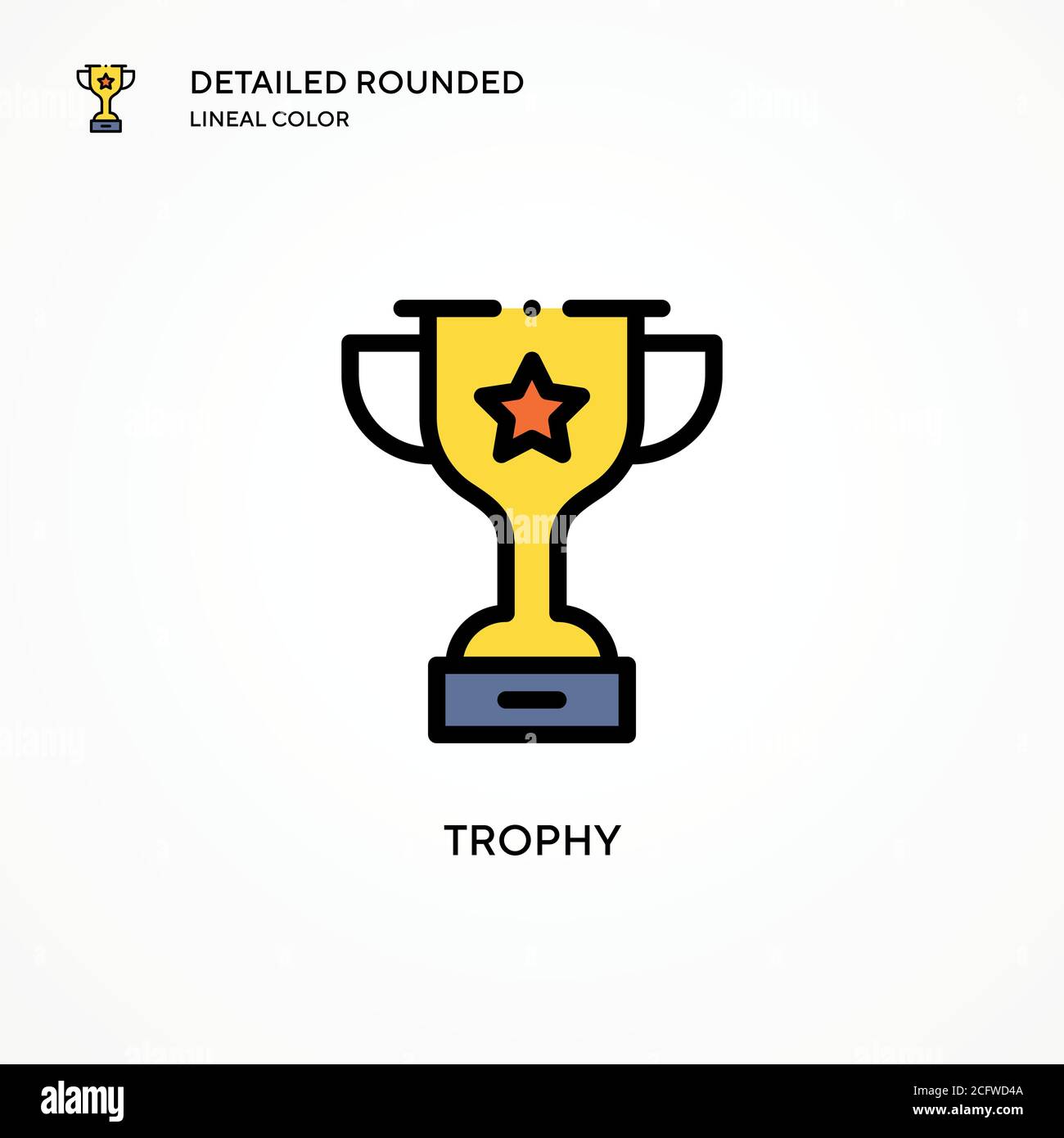 Trophy vector icon. Modern vector illustration concepts. Easy to edit ...