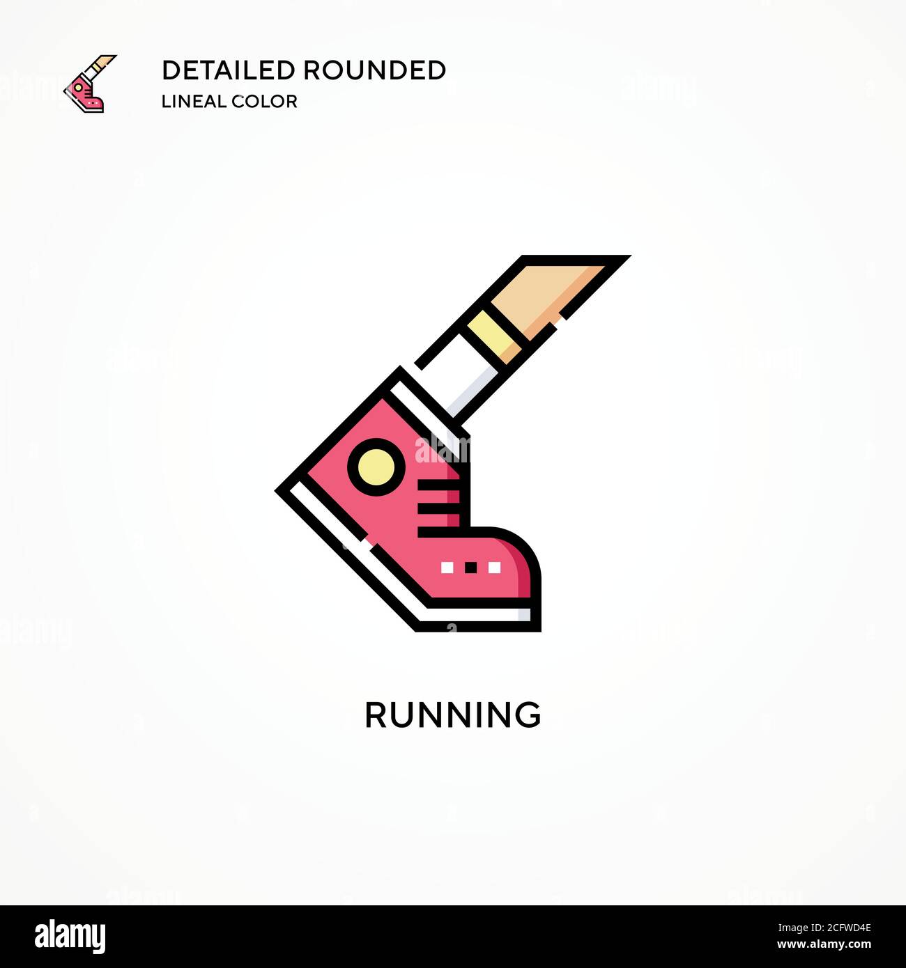 Running vector icon. Modern vector illustration concepts. Easy to edit ...