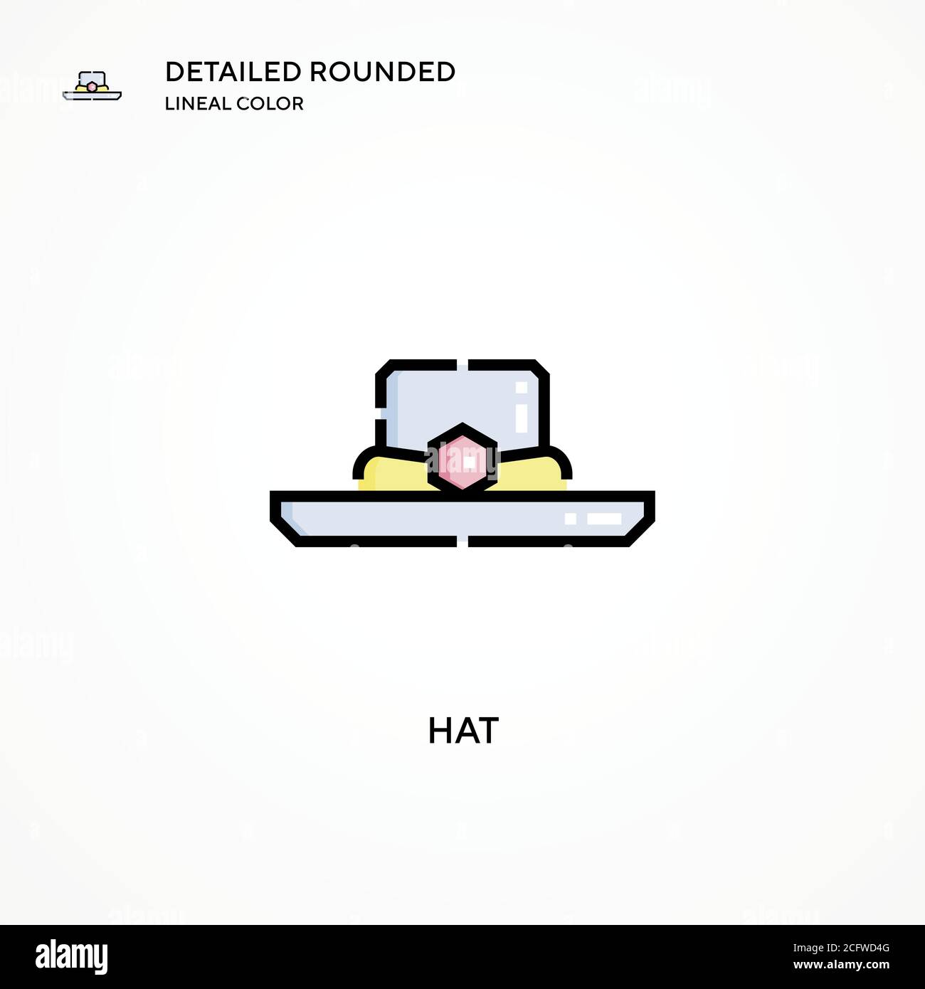 Hat vector icon. Modern vector illustration concepts. Easy to edit and ...