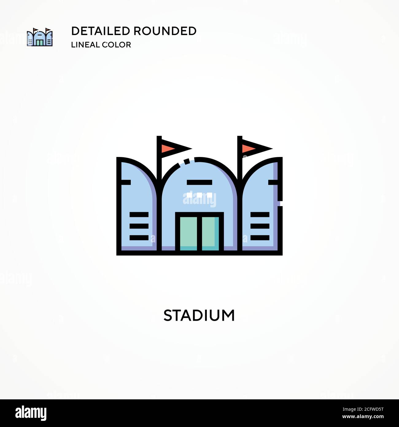 Stadium vector icon. Modern vector illustration concepts. Easy to edit ...