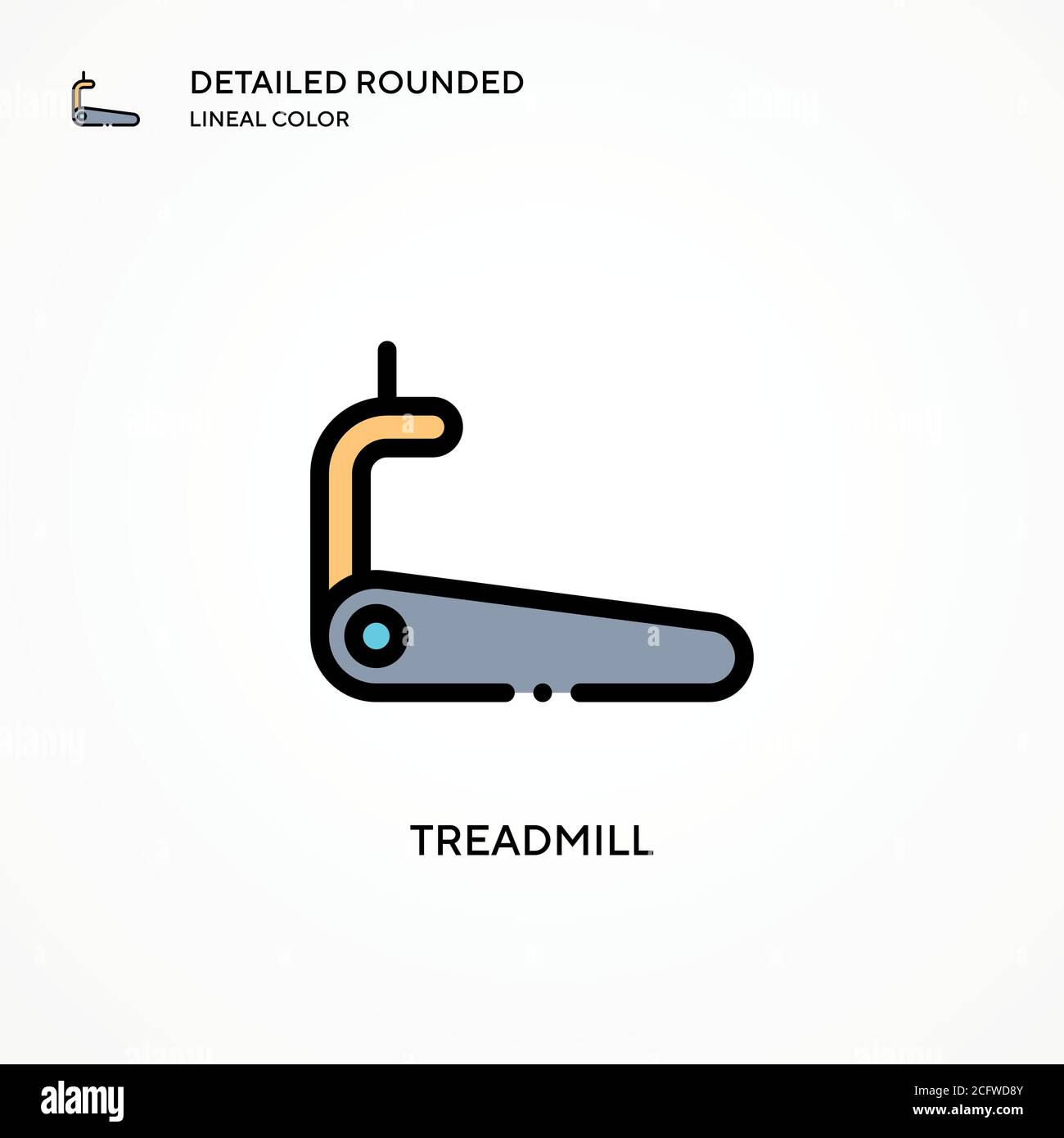 Treadmill vector icon. Modern vector illustration concepts. Easy to ...