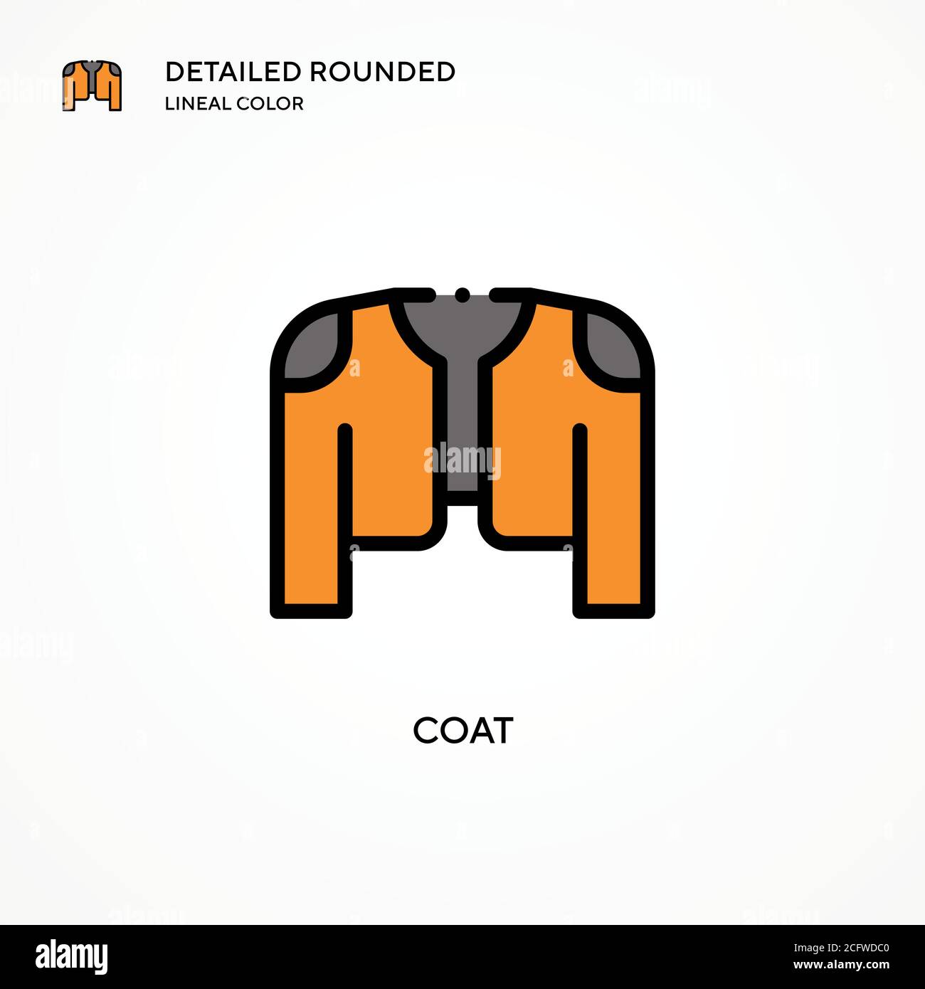 Coat vector icon. Modern vector illustration concepts. Easy to edit and ...