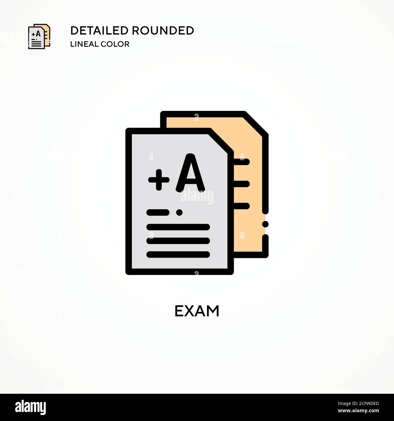 Exam vector icon. Modern vector illustration concepts. Easy to edit and ...