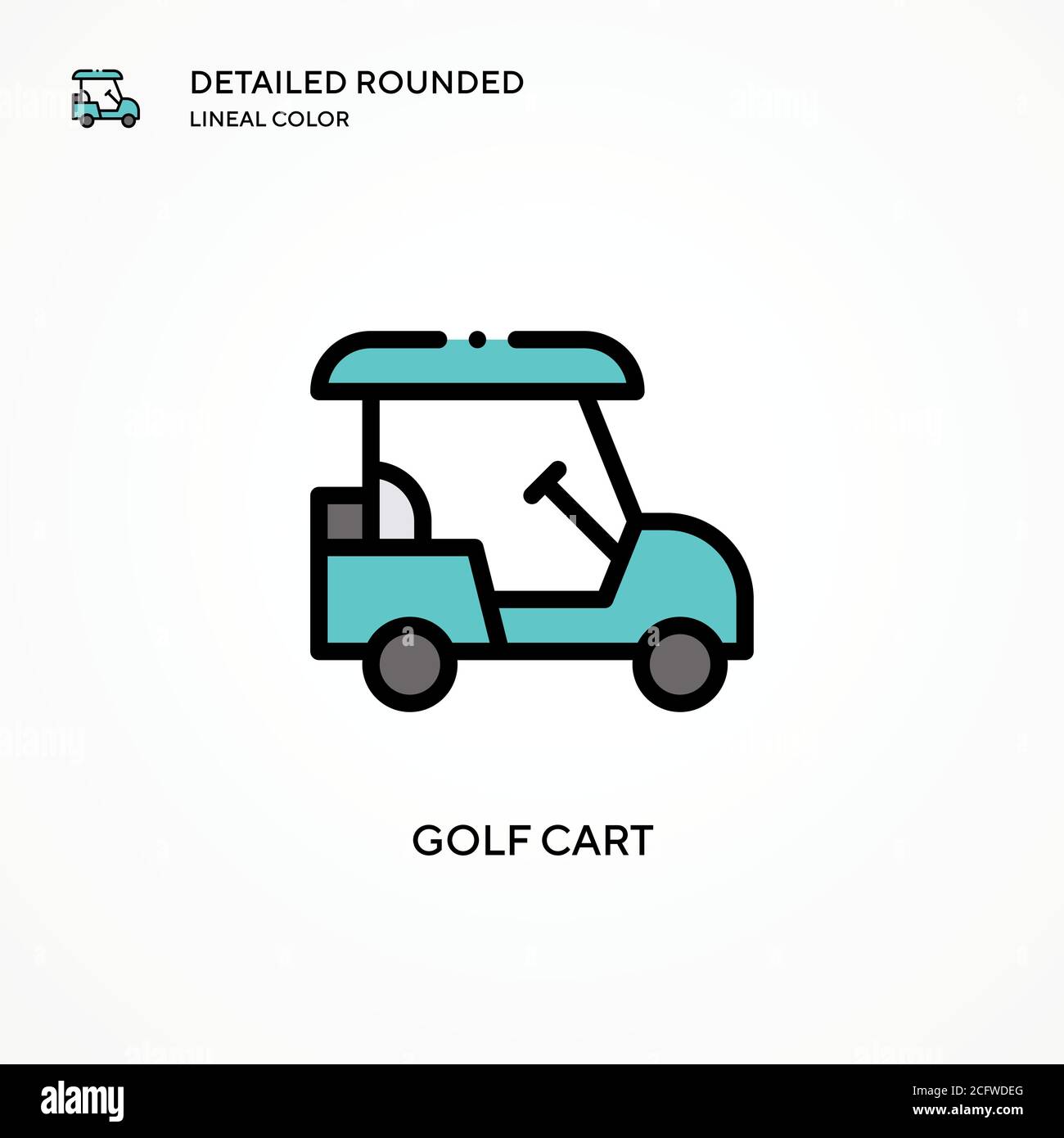 Golf cart vector icon. Modern vector illustration concepts. Easy to ...