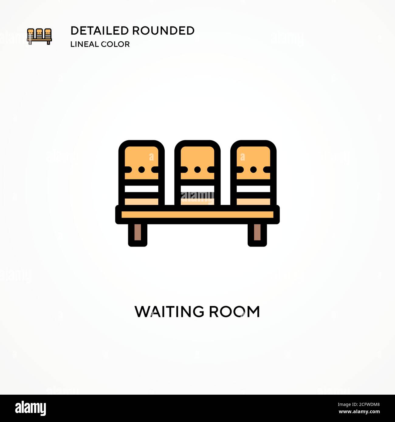 Waiting room vector icon. Modern vector illustration concepts. Easy to edit and customize Stock ...
