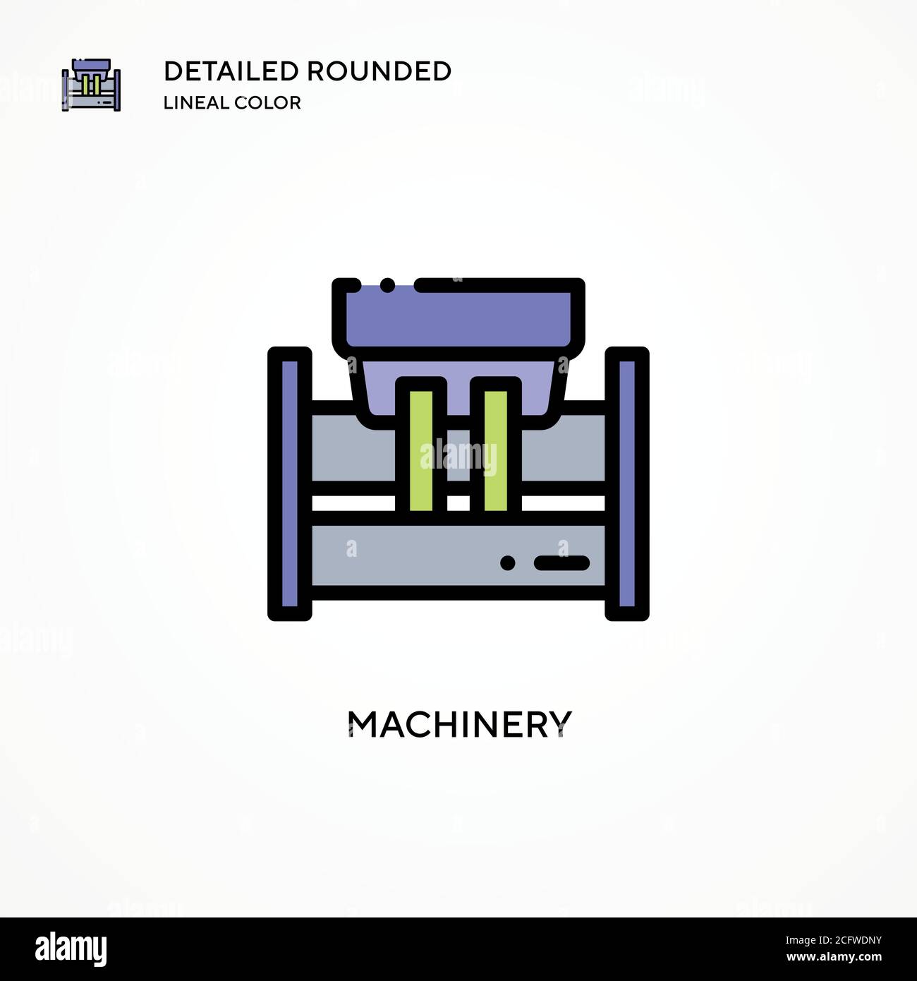 Machinery vector icon. Modern vector illustration concepts. Easy to ...