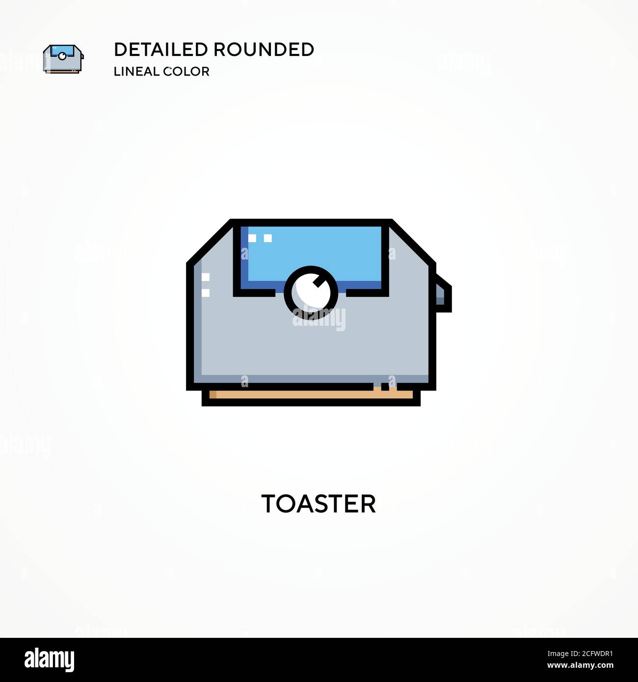 Toaster vector icon. Modern vector illustration concepts. Easy to edit ...