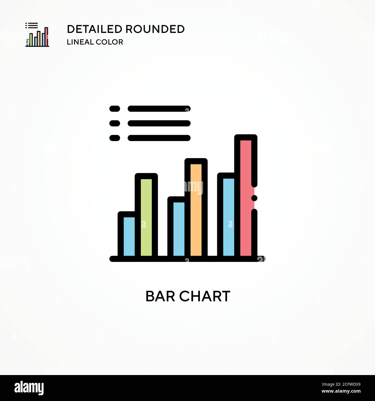 Bar chart vector icon. Modern vector illustration concepts. Easy to ...