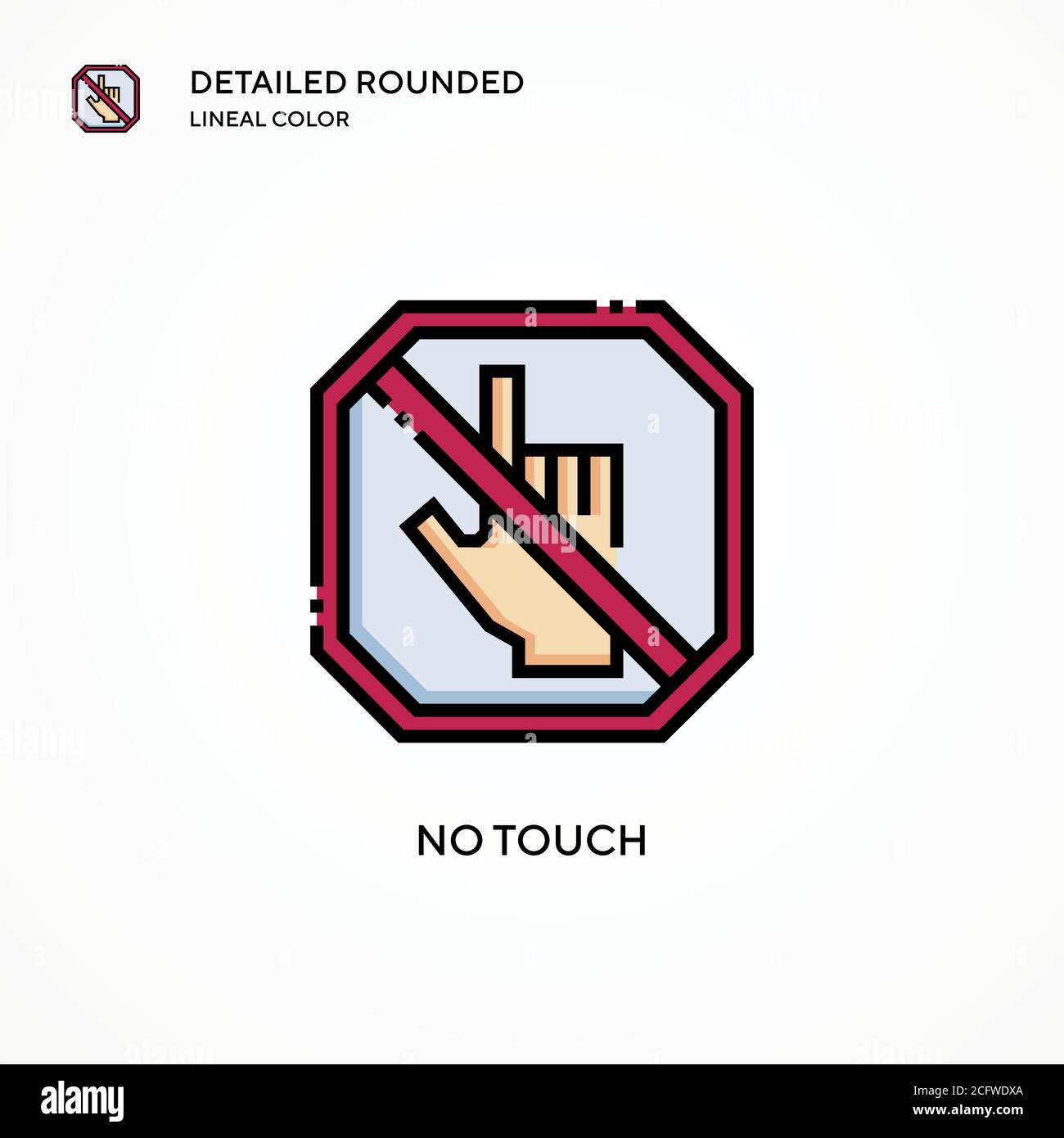 No touch vector icon. Modern vector illustration concepts. Easy to edit ...