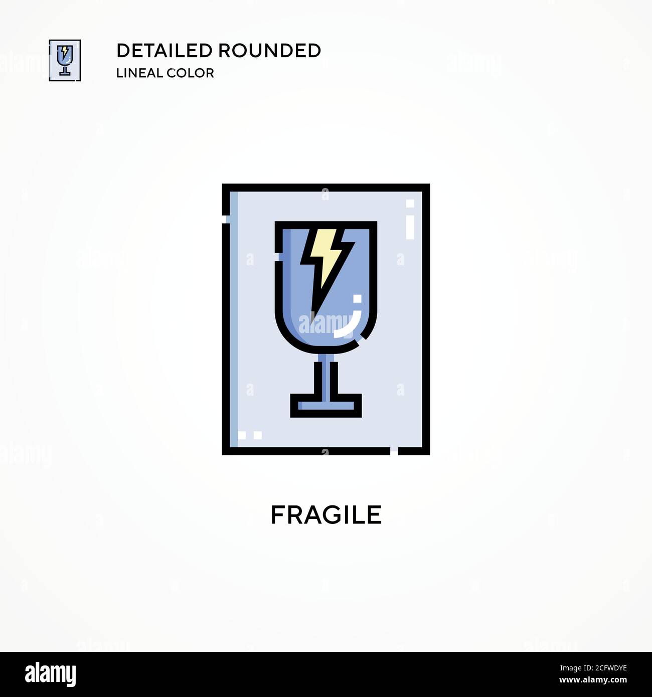 Fragile vector icon. Modern vector illustration concepts. Easy to edit ...