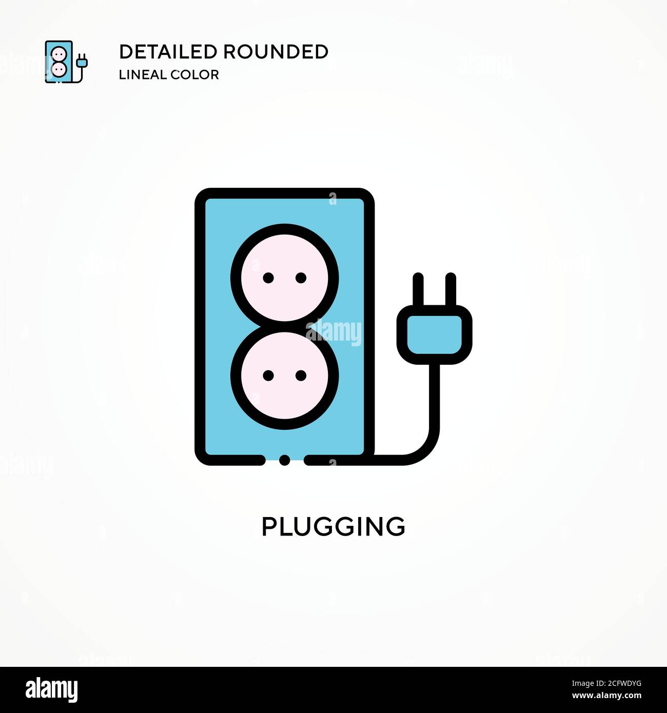 Plugging the device Stock Vector Images - Alamy
