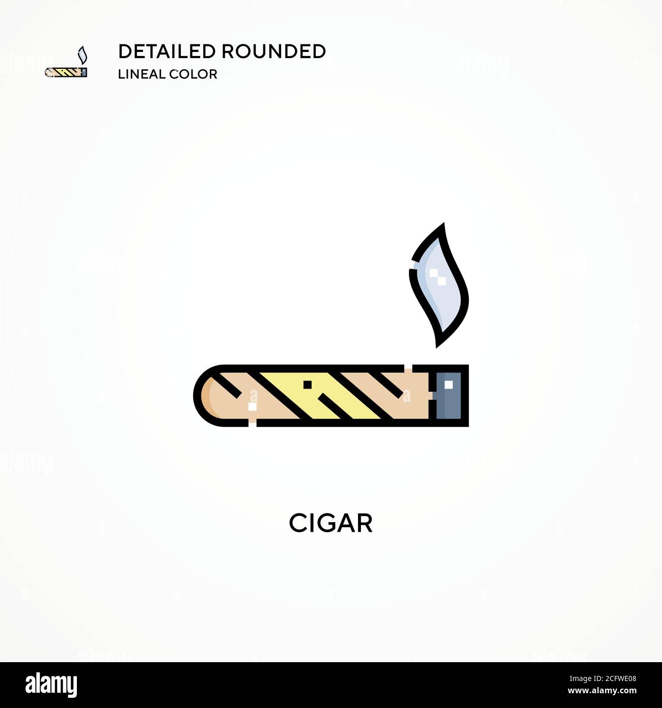 Cigar vector icon. Modern vector illustration concepts. Easy to edit ...