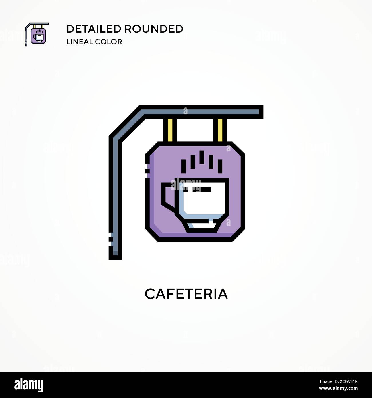 Cafeteria vector icon. Modern vector illustration concepts. Easy to ...