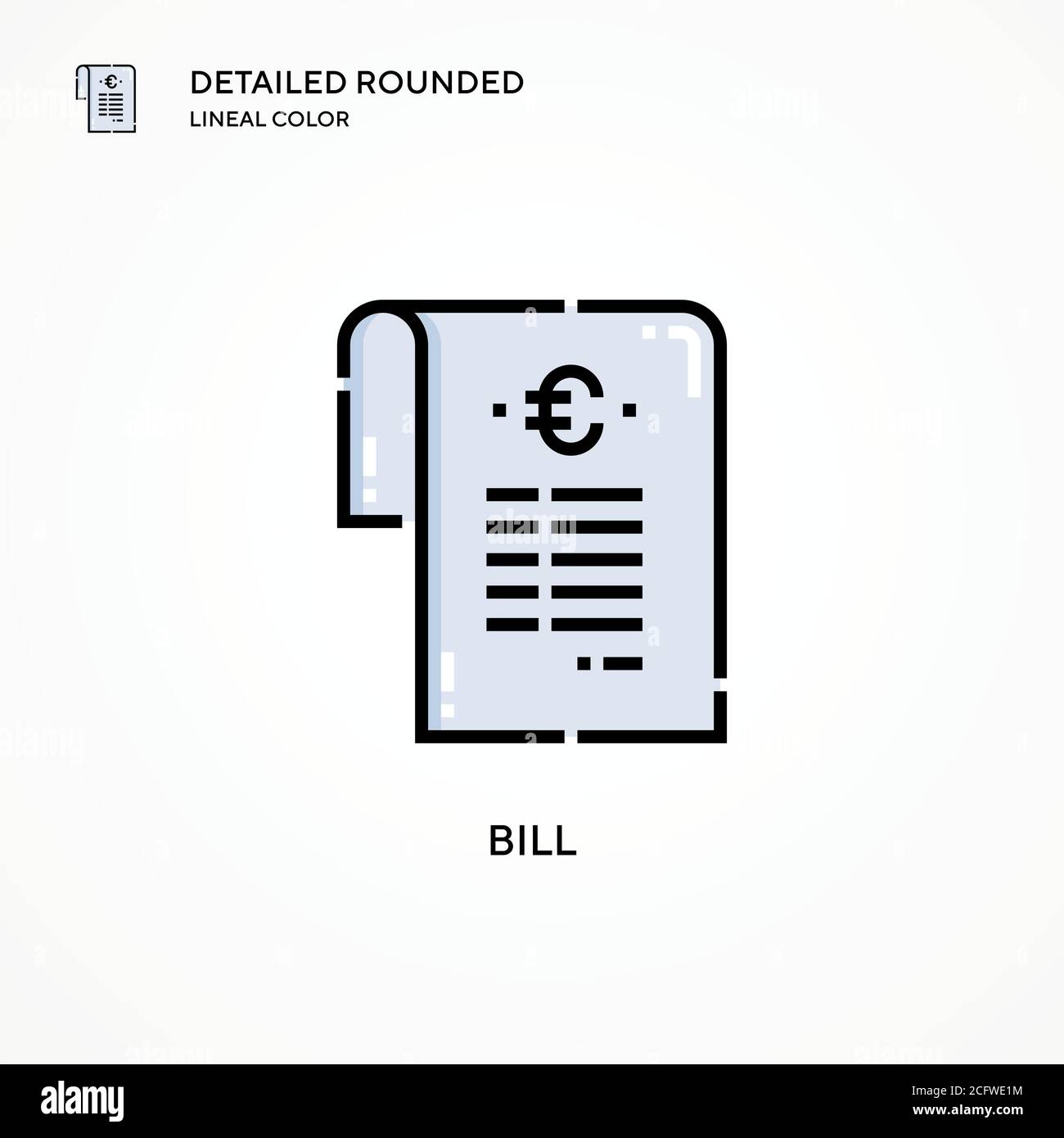 Bill vector icon. Modern vector illustration concepts. Easy to edit and ...