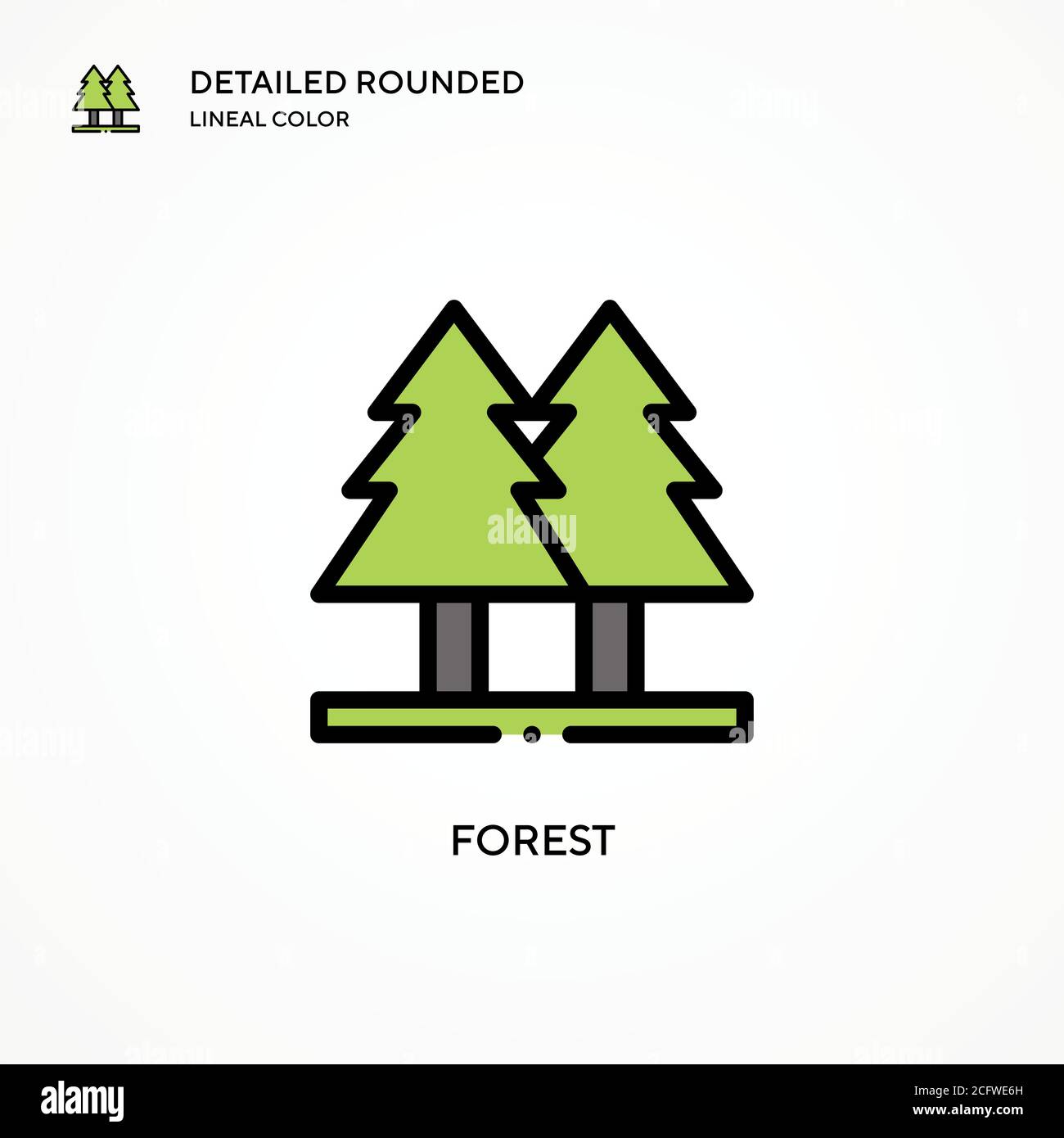 Forest vector icon. Modern vector illustration concepts. Easy to edit ...