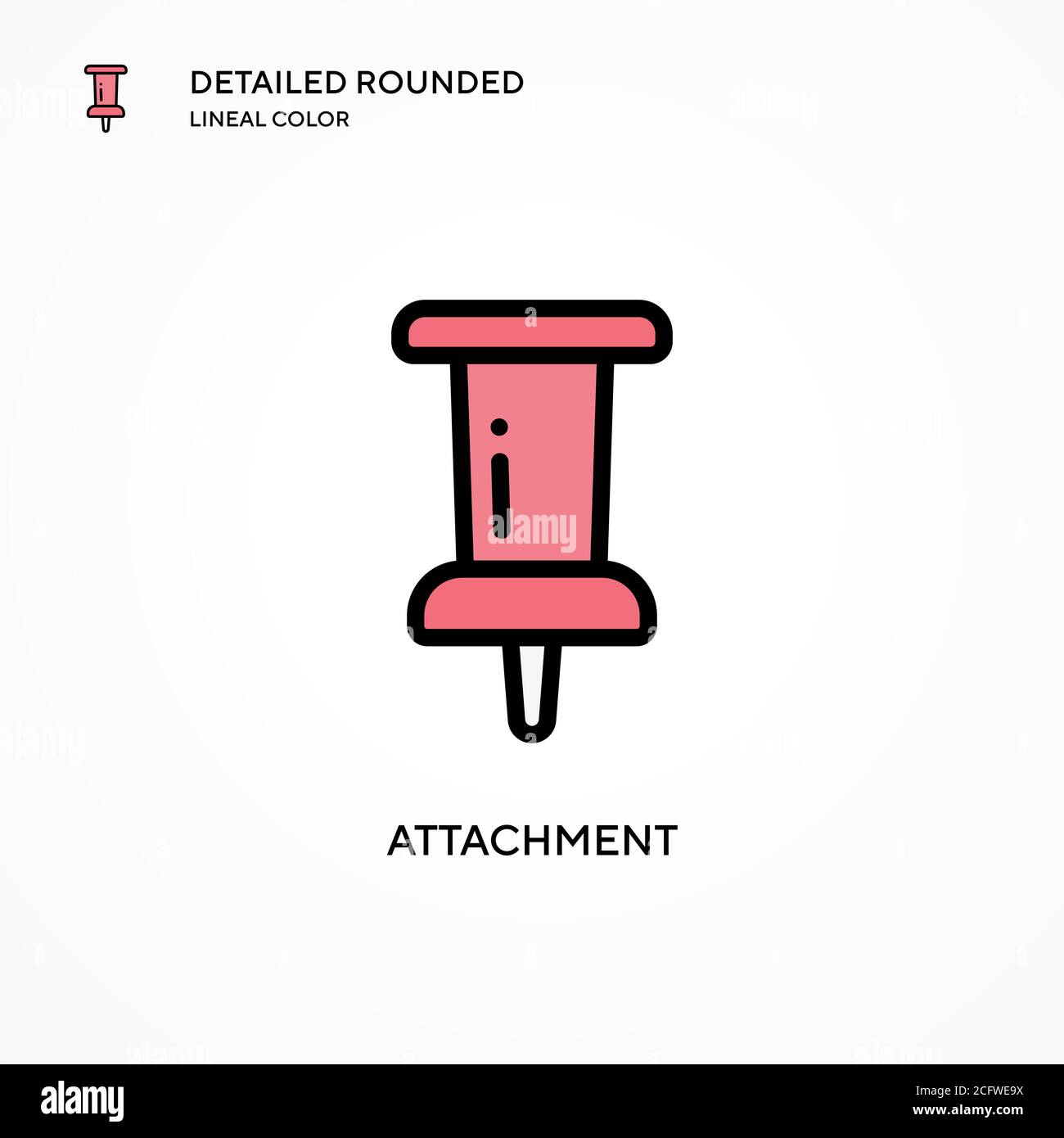 Attachment vector icon. Modern vector illustration concepts. Easy to ...