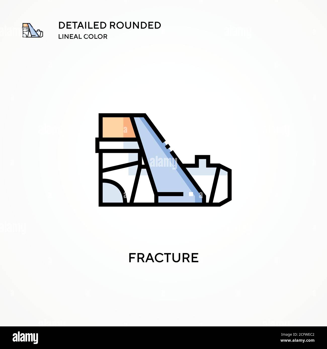 Fracture vector icon. Modern vector illustration concepts. Easy to edit ...