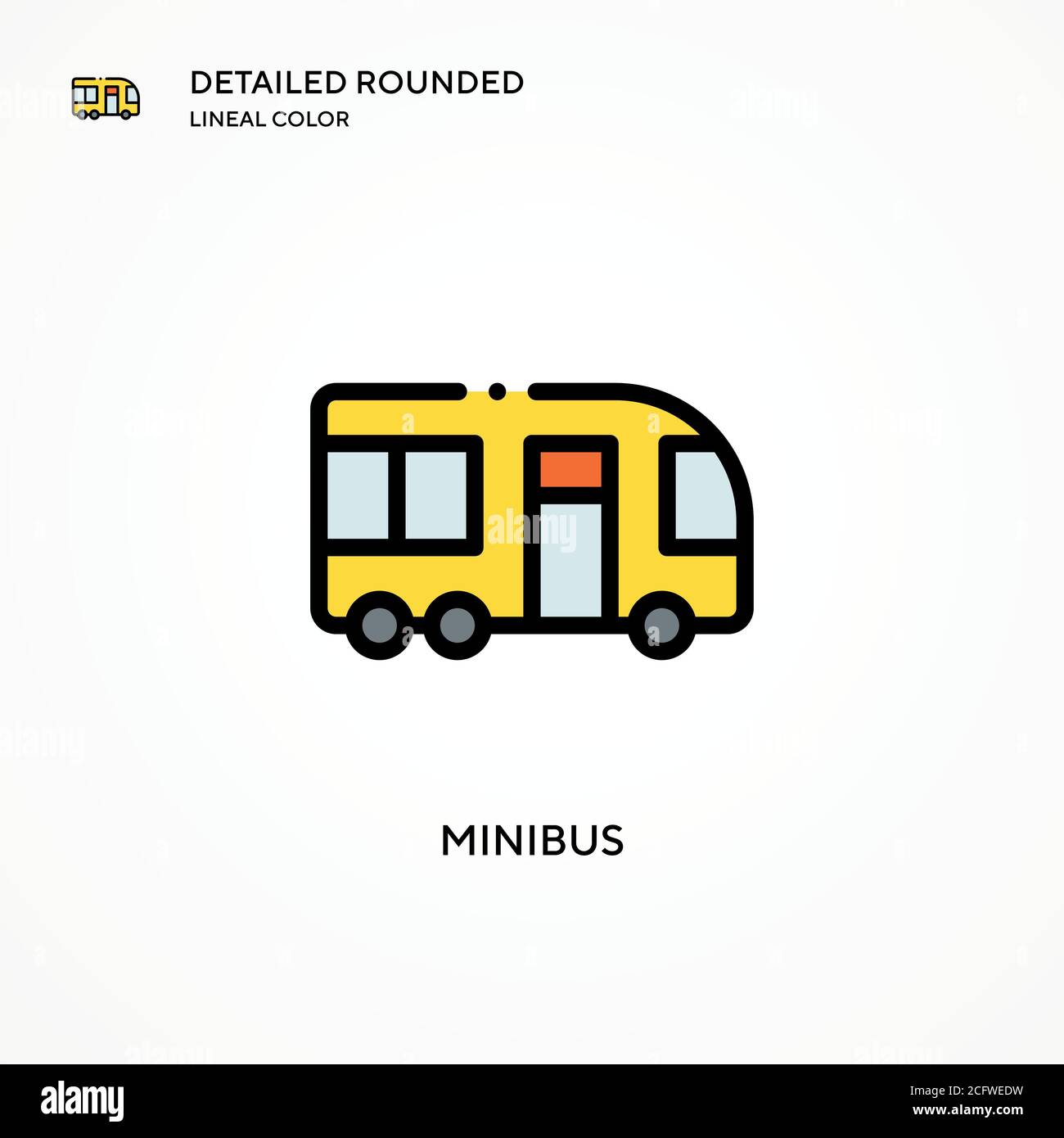 Minibus vector icon. Modern vector illustration concepts. Easy to edit ...