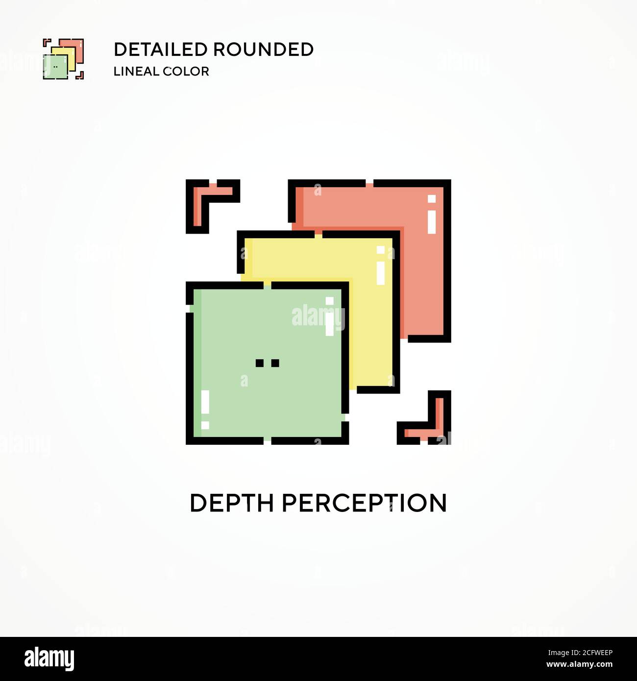 Depth perception vector icon. Modern vector illustration concepts. Easy ...