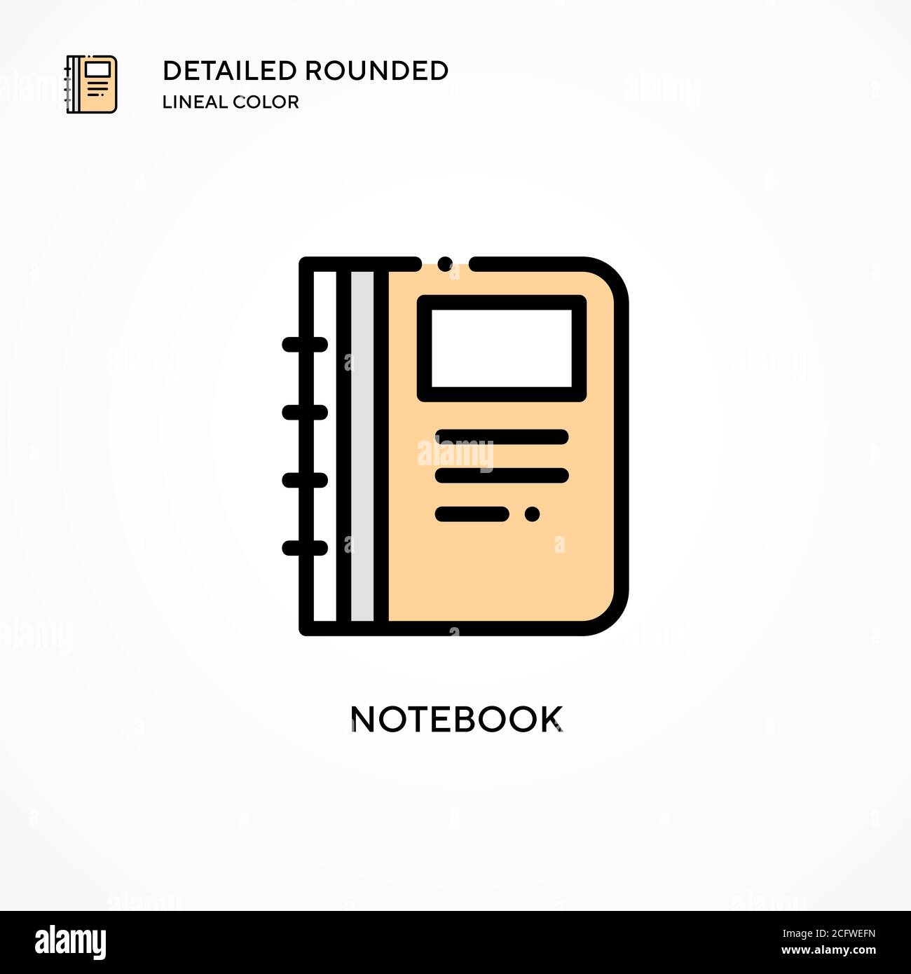 Notebook vector icon. Modern vector illustration concepts. Easy to edit ...
