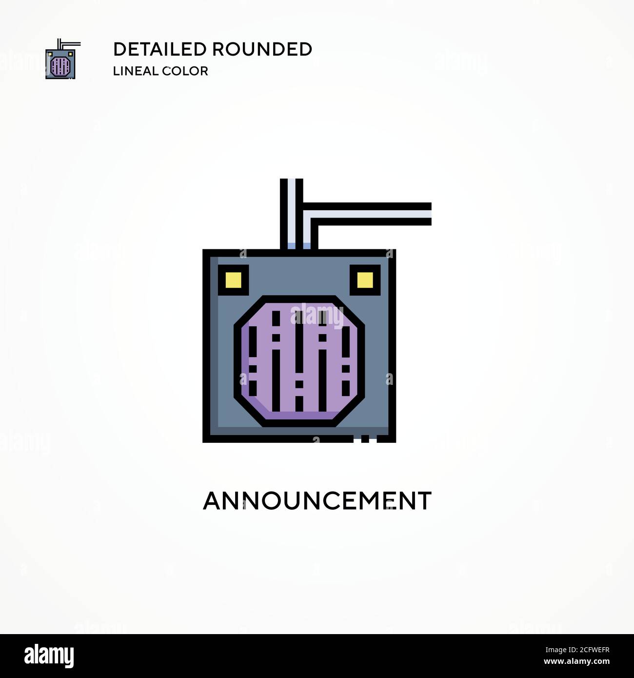 Announcement vector icon. Modern vector illustration concepts. Easy to ...