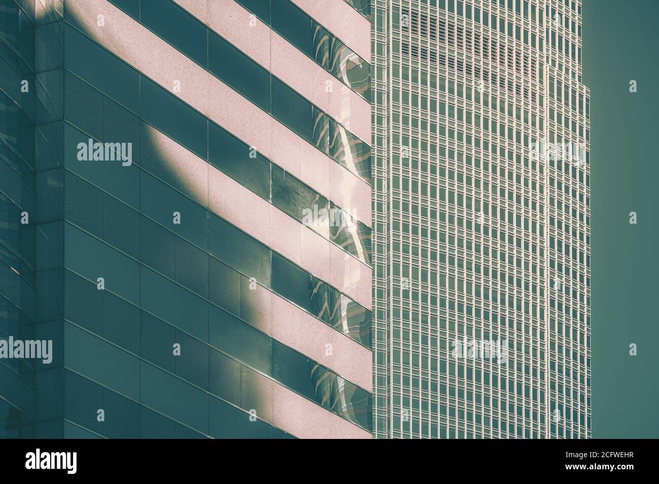 Modern Hong Kong Architecture, image vintage style Stock Photo - Alamy