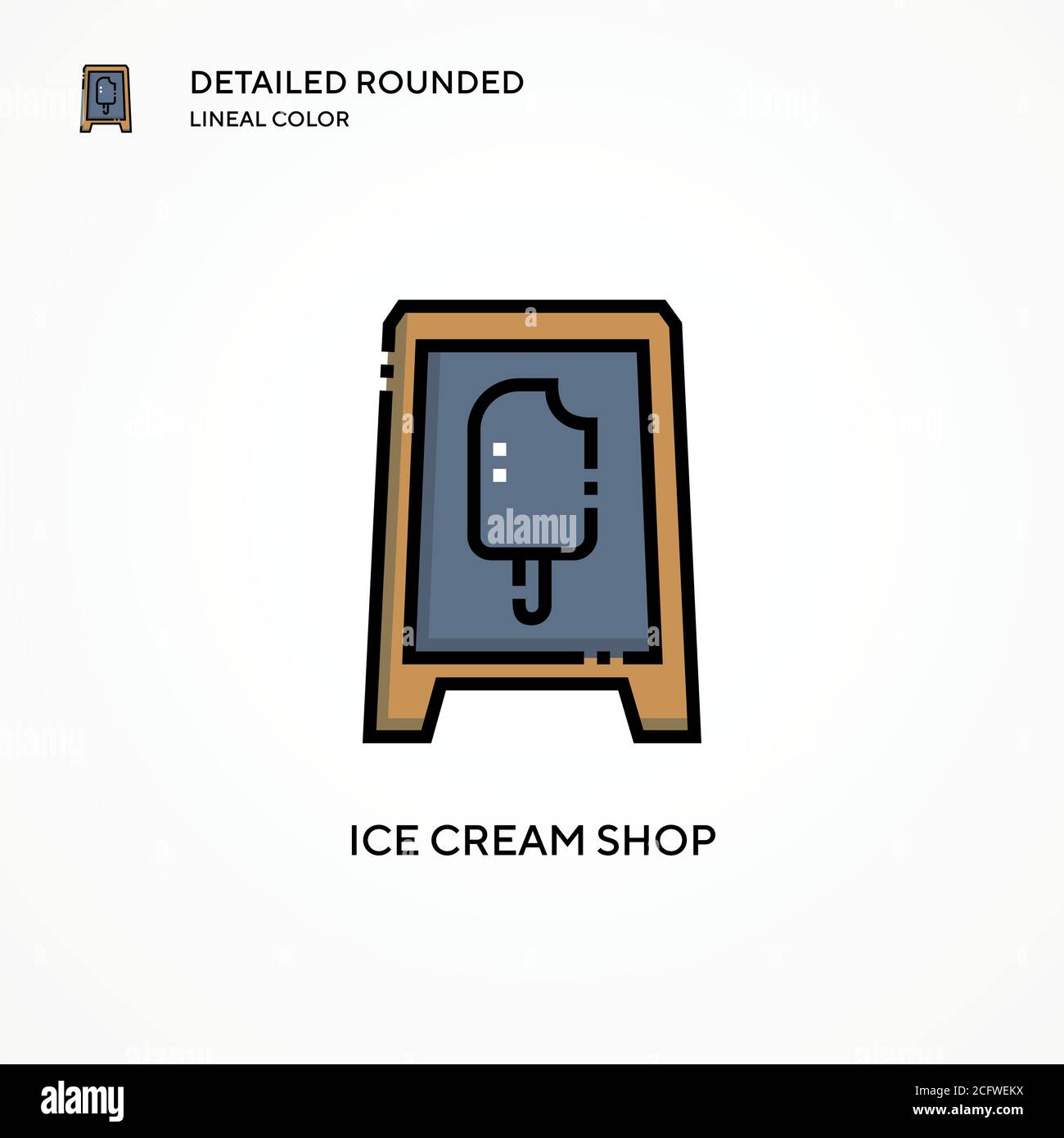 Ice cream shop vector icon. Modern vector illustration concepts. Easy ...