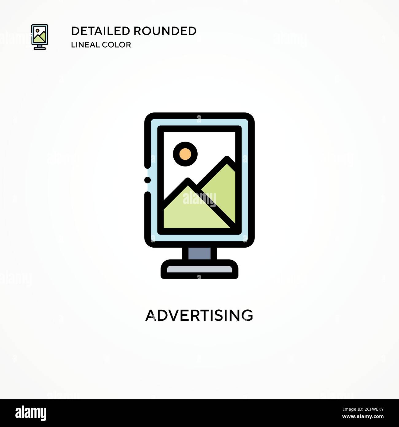Advertising vector icon. Modern vector illustration concepts. Easy to ...